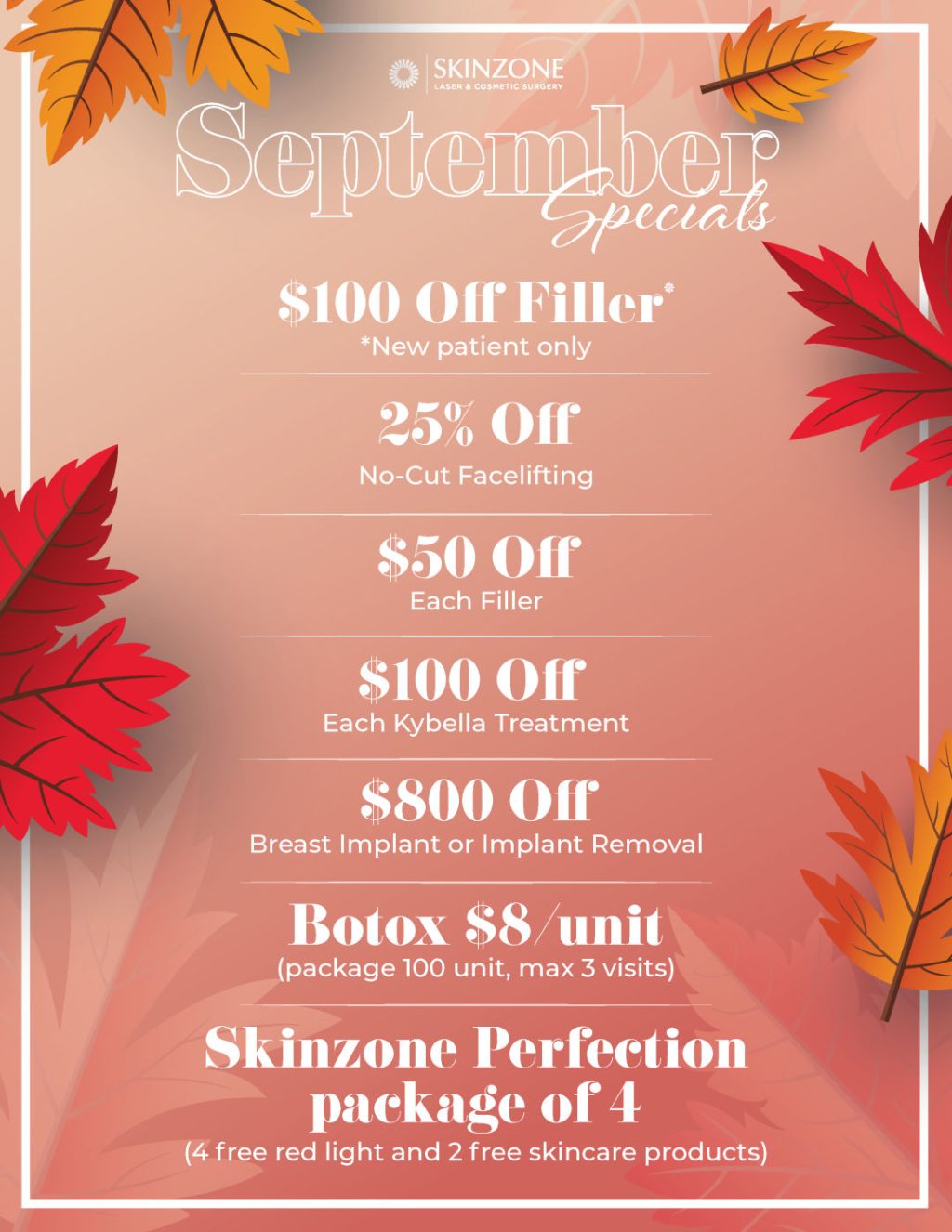 Our Specials | SkinZone Plastic Surgery